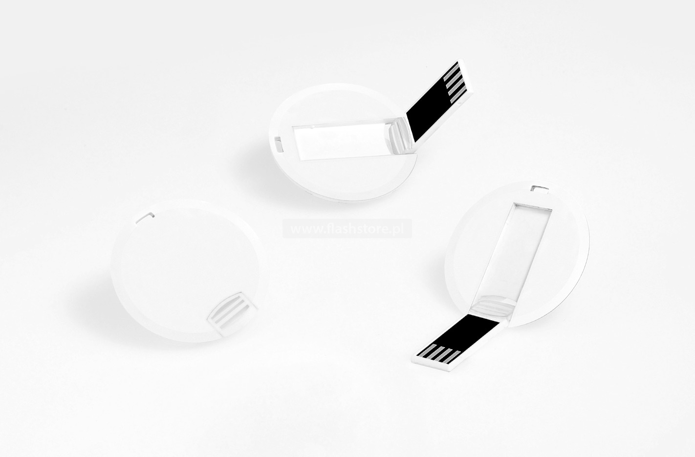 Branded USB Flash Drive FS-083-B (round USB card) -Plastic - Flashstore